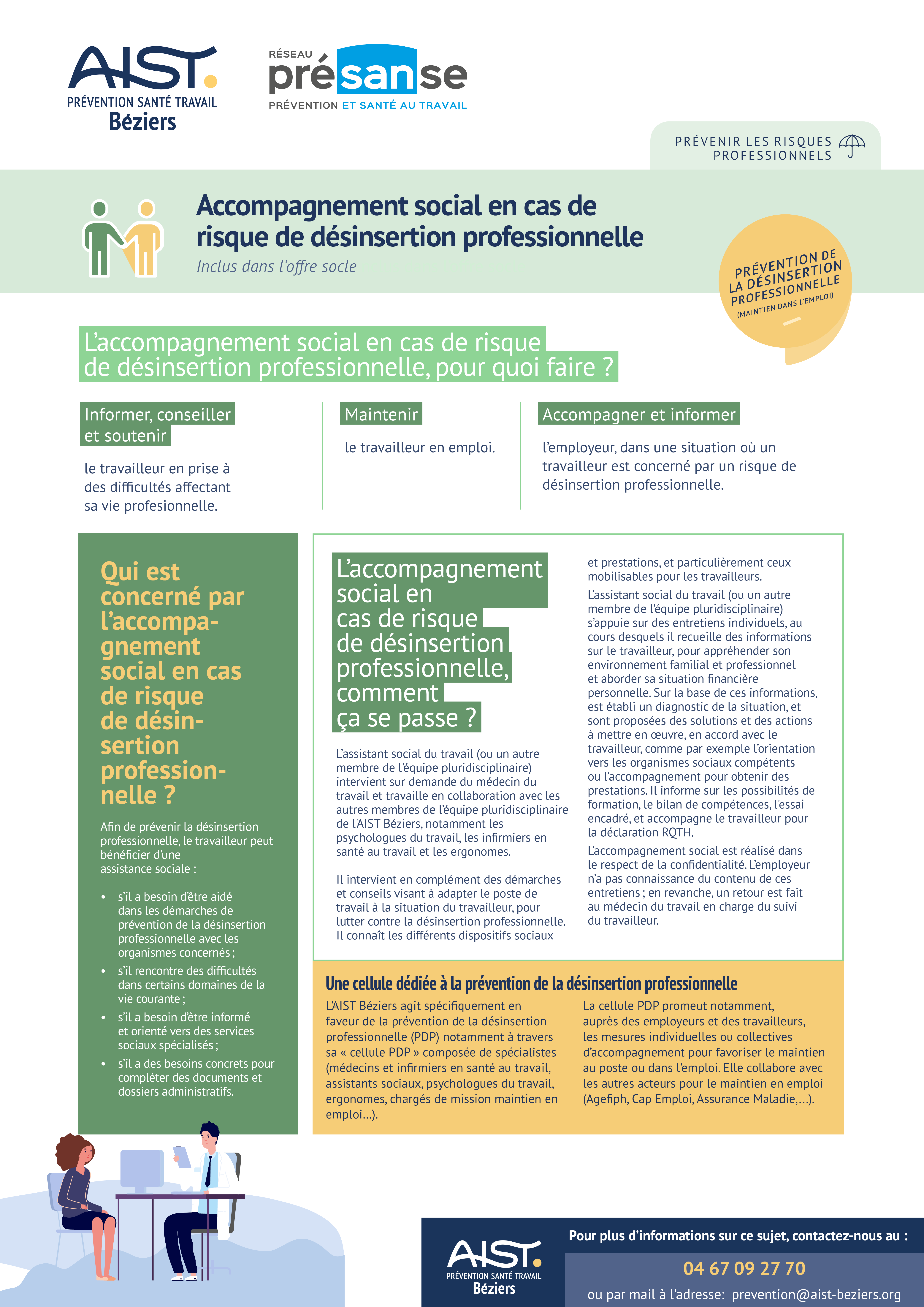 Accompagnement social en cas de risque de désinsertion professionnelle ...